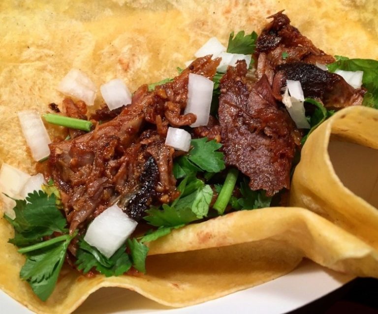 Braised Goat Shank Tacos - Rossotti Ranch